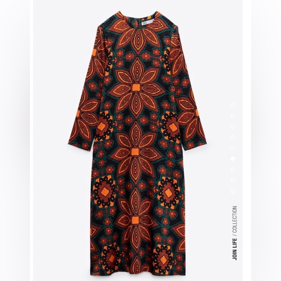 Zara | Dresses | Zara 6s Vintage Flower Child Maxi Modest Hijab Midi ...